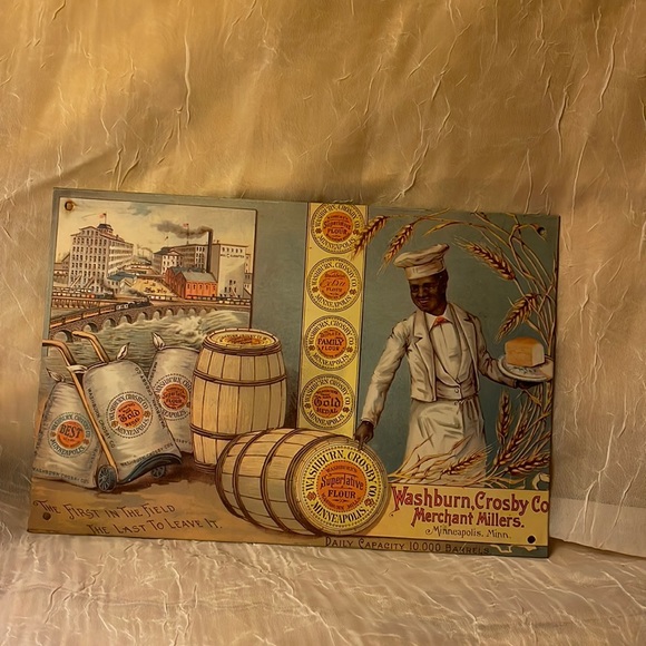 unbranded | Wall Decor | Vintage Metal Flour Signwashburn Crosby Co ...